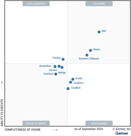 Flexera Named Leader in 2024 Gartner Magic Quadrant for CFM tools