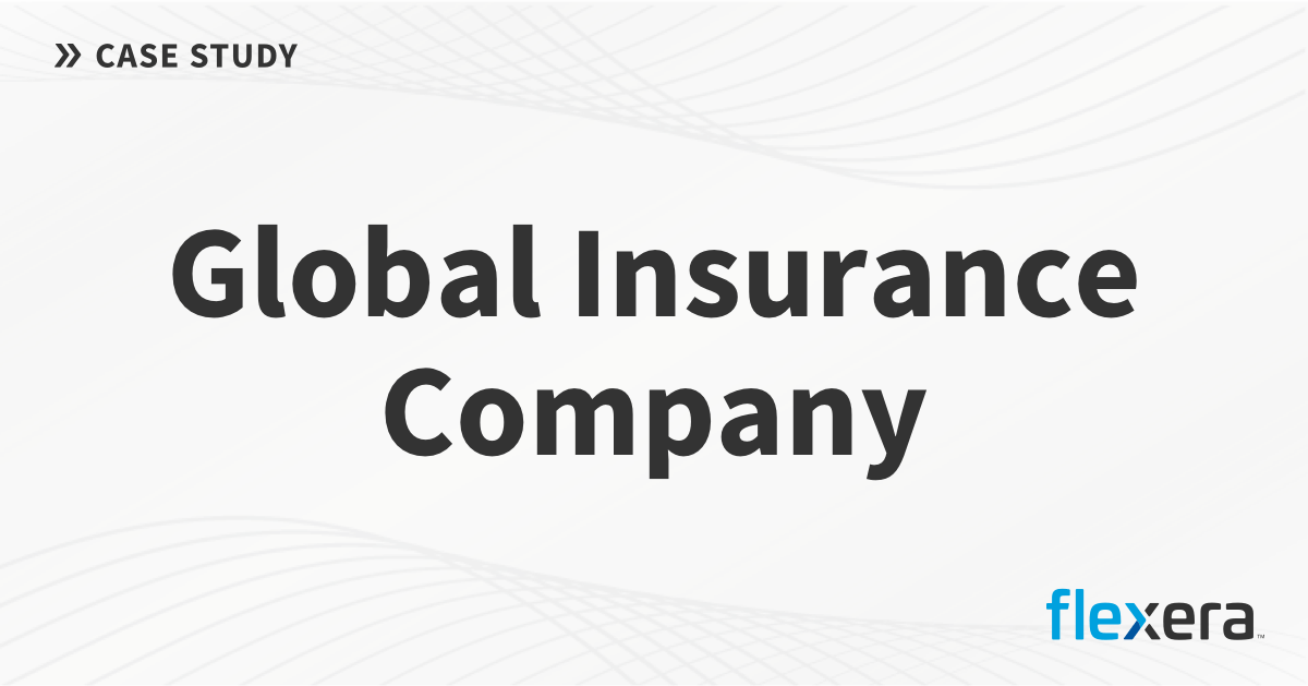 Global insurance company case study